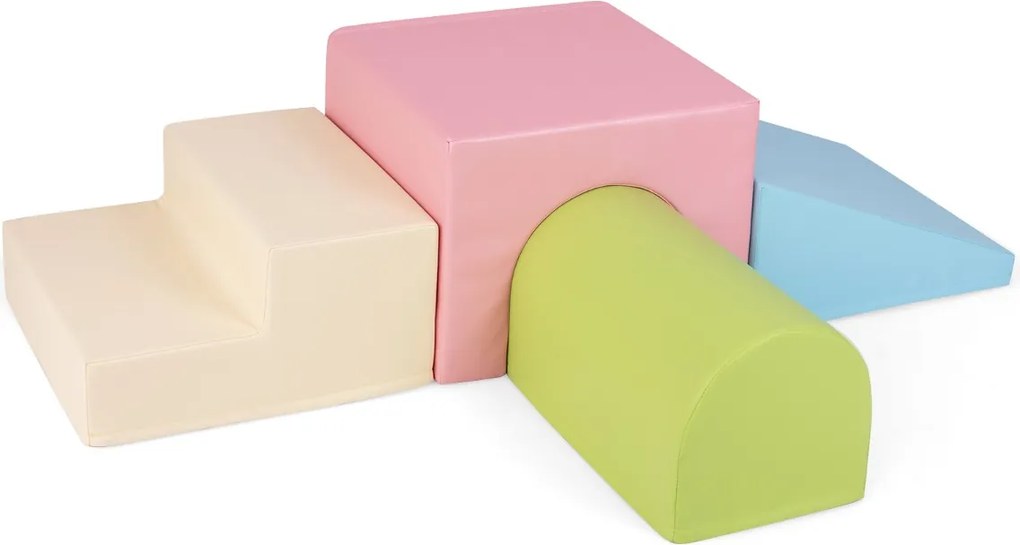 Costway 4 PCS. Foam building blocks pro climbing a running around. Soft building