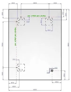 Amirro Ambiente Zrcadlo 60 x 80 cm s LED podsvícením s dotykovým senzorem, 410-968