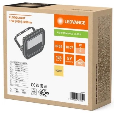 LED reflektor LEDVANCE FLOODLIGHT bílý 17W/11W 2400lm/1600lm 3000K teplá bílá IP66
