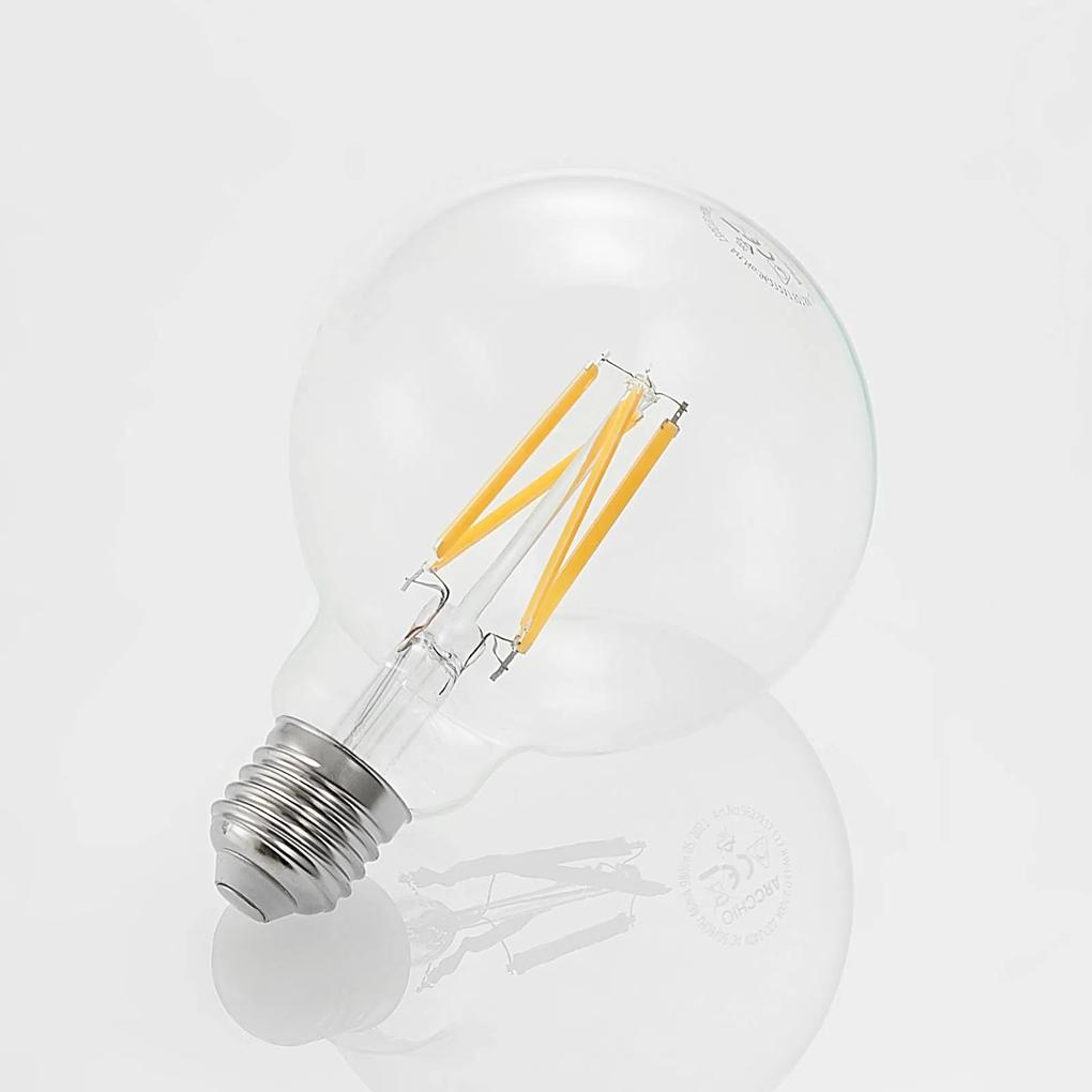 LED žárovka E27 8W 2700K G95 globe filament čirá
