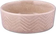 Tommi CZ s.r.o. Miska keramická Zig Zag 12cm písková 0,34l
