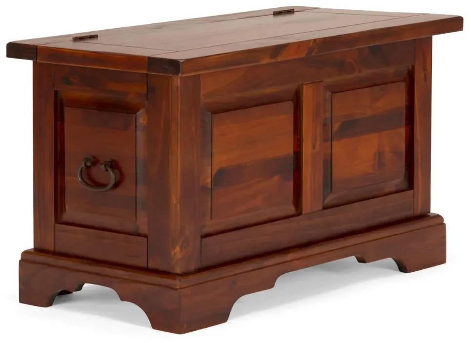 furniture-nabytek.cz - Masivní truhlice Catello z borovicového dřeva, lakovaná, hnědá