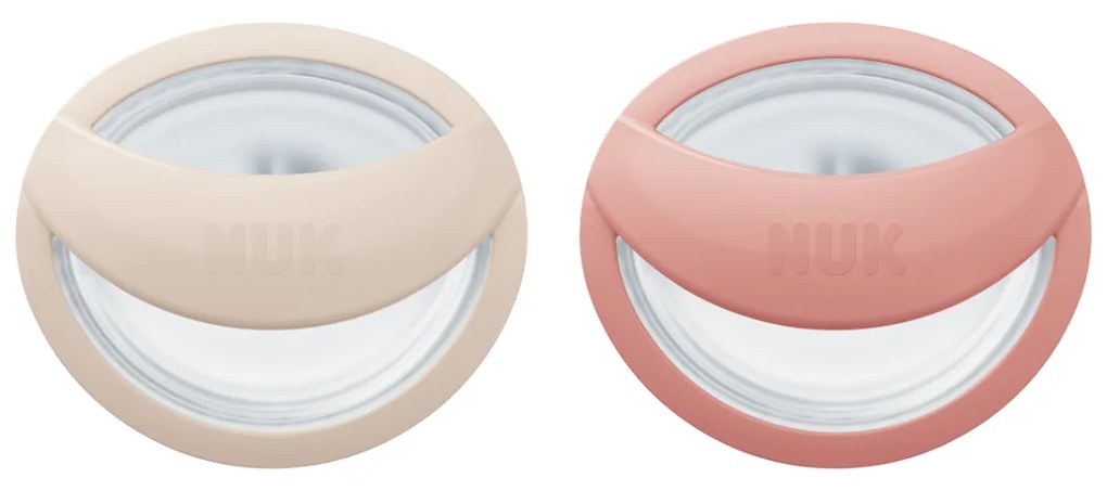 NUK Dudlík Perfect Match 0-6 m 2 ks v boxu Beige/red
