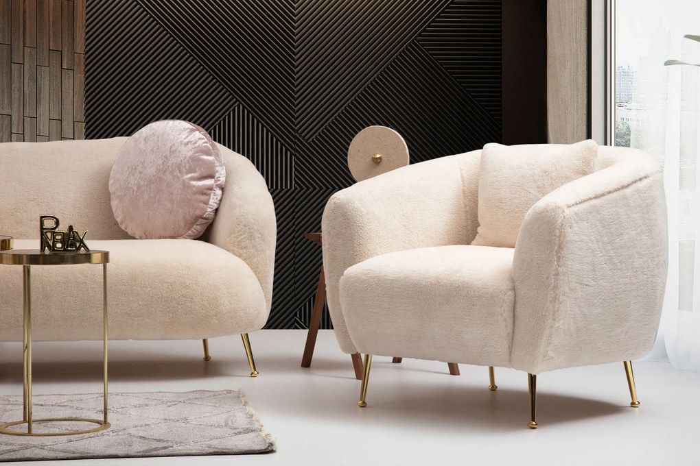 Atelier del Sofa 3-místná pohovka Istiridye - Beige, Béžová