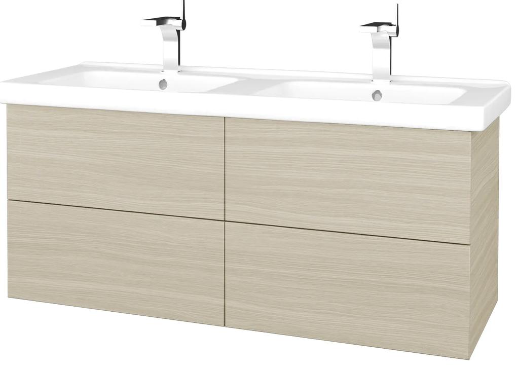 Dřevojas Koupelnová skříň VARIANTE SZZ4 125 (umyvadlo Harmonia) Varianta: N01 Bílá lesk / N08 Cosmo