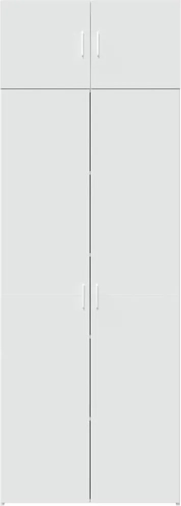 Úzká úložná bílá 80 x 42,5 x 225 cm kompozitní dřevo 3281350