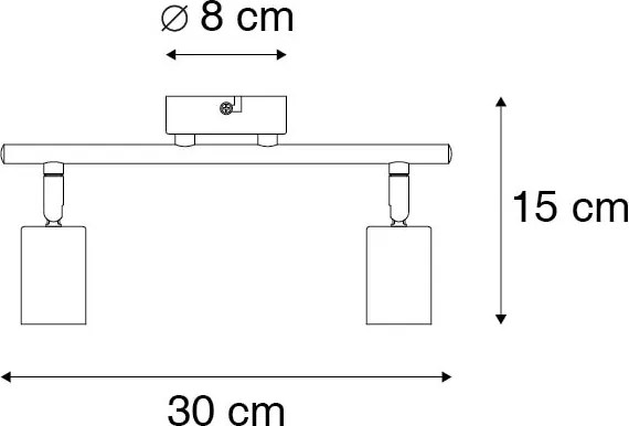 Moderní bodové světlo černé 2-světlo nastavitelné - Facil