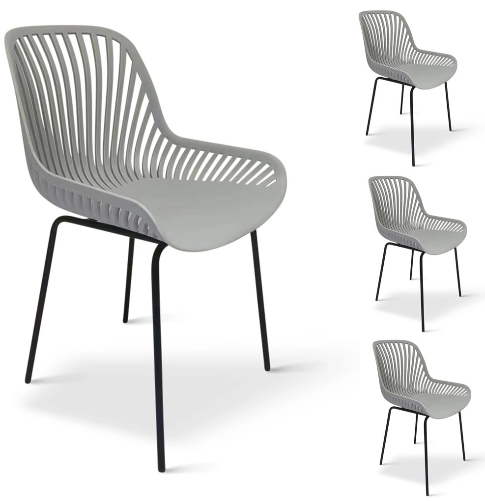 Noela Designová židle GABY šedá 4 ks