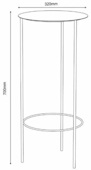 Stojan na květiny 70x32 cm černá