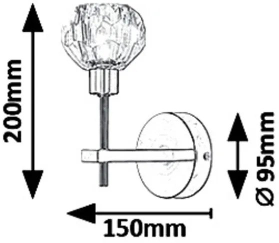 Rabalux 5394 - Nástěnné svítidlo KASSIA 1xG9/5W/230V