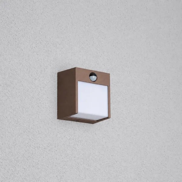 Brilagi-LED Venkovní nástěnné svítidlo se senzorem TERNI LED/12W/230V hnědá IP44