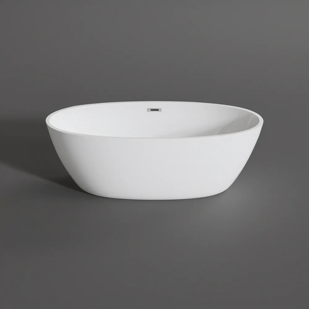 OVAL volně stojící vana, bílá 155x80x58 cm