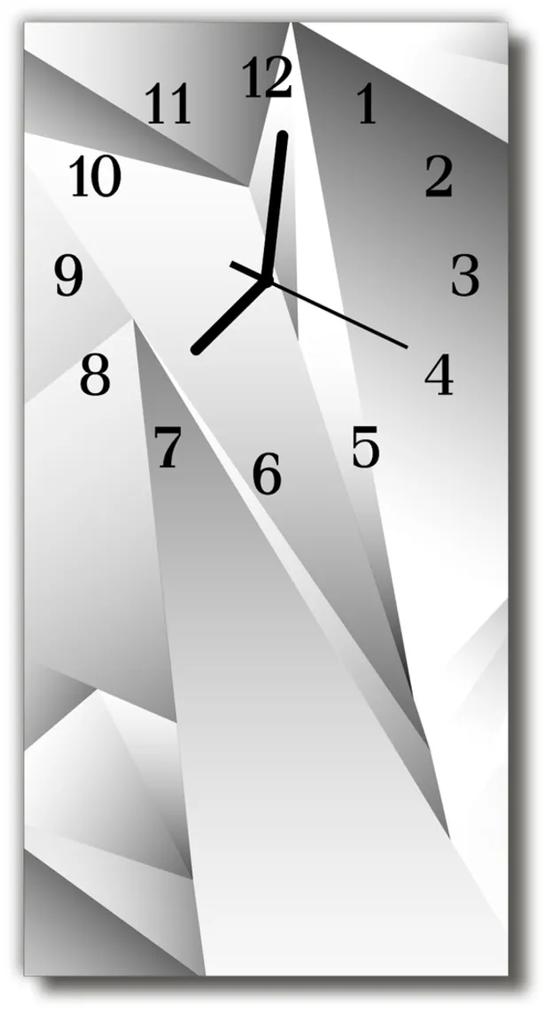 Skleněné hodiny vertikální  Umění 3d bílá grafika