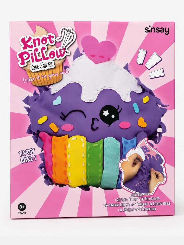 Sinsay - Kreativní sada na výrobu polštáře ve tvaru cupcake - vícebarevná