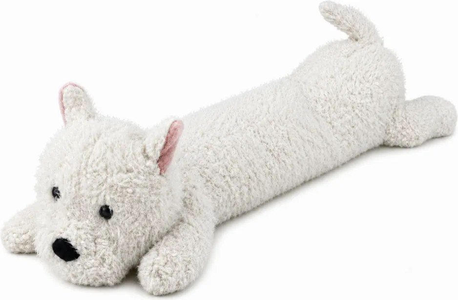 LEAN Toys Plyšový pes plemene West Highland – plyšová hračka, maskot, bílý, 60 cm