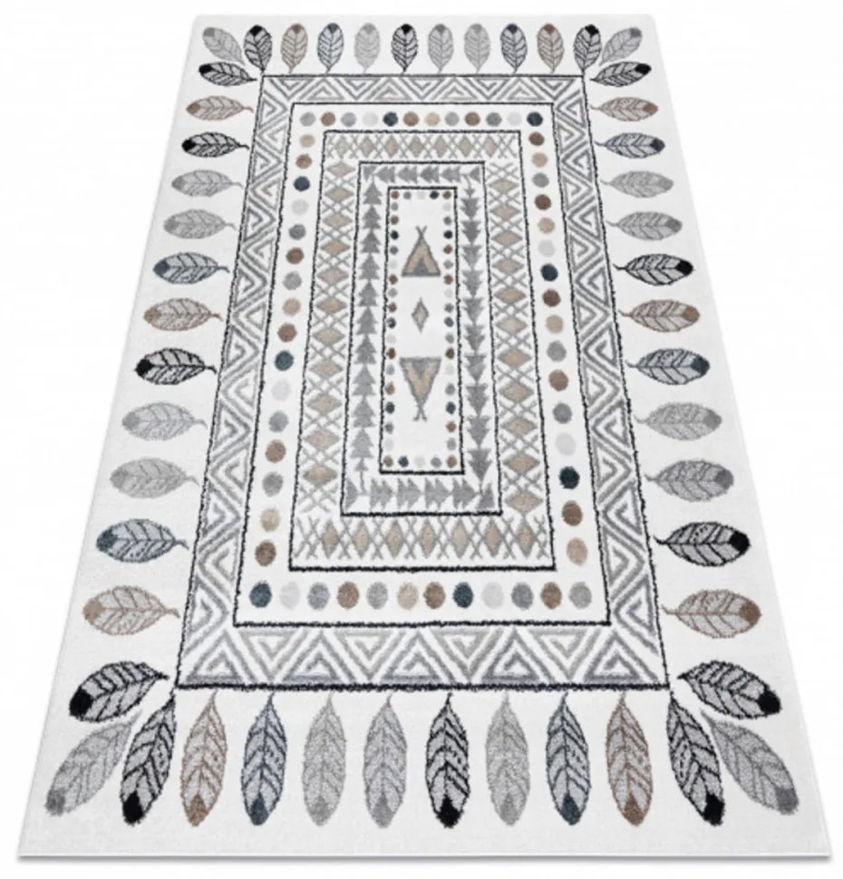 Dětský kusový koberec Pro indiány krémově bílý, Velikosti 120x170cm