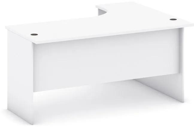 Rohový kancelářský pracovní stůl MIRELLI A+, levý, bílá