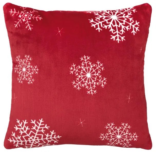 SCANquilt povlak DELI vločky červenobílá 45 x 45 cm