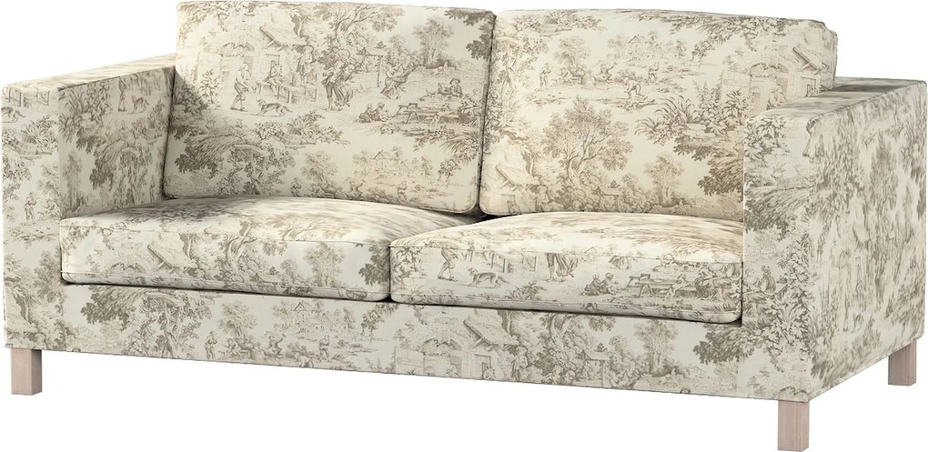 Potah na pohovku IKEA Karlanda rozkládací, krátký barva hnědá látka vzorované