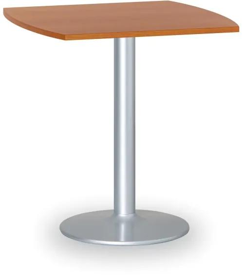 Konferenční stolek FILIP II, 660x660 mm, šedá podnož, deska třešeň