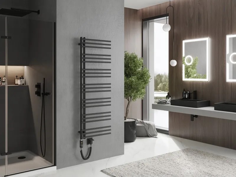 Mexen Neptun, elektrické topné těleso 1400 x 500 mm, 600 W, antracitová, W101-1400-500-2600-66