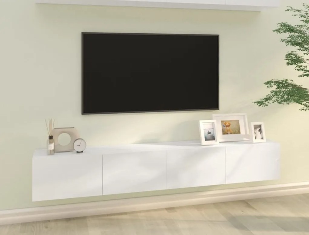 vidaXL Nástěnné TV skříňky 4 ks 100 x 30 x 30 cm [3114195] Barva: dub sonoma