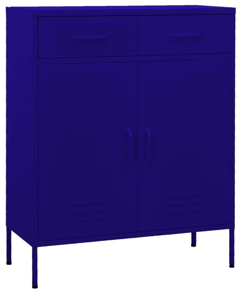 Úložná skříň námořnická modrá 80 x 35 x 101,5 cm ocel - Default Title