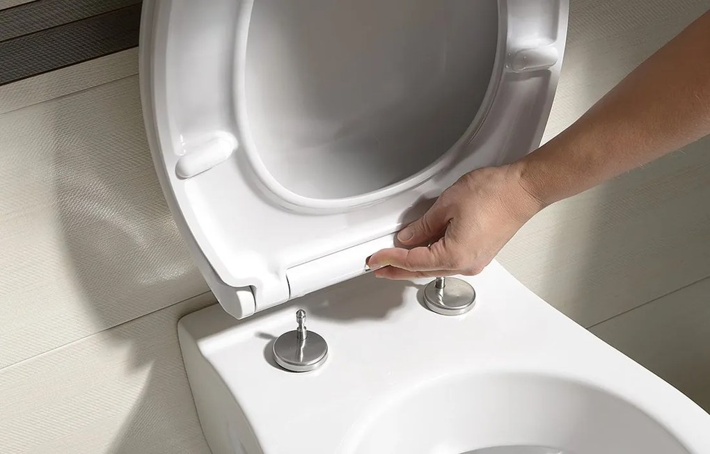 Sapho Sapho, AVVA Slim WC sedátko s pomalým zavíráním, bílá/chrom, 100787