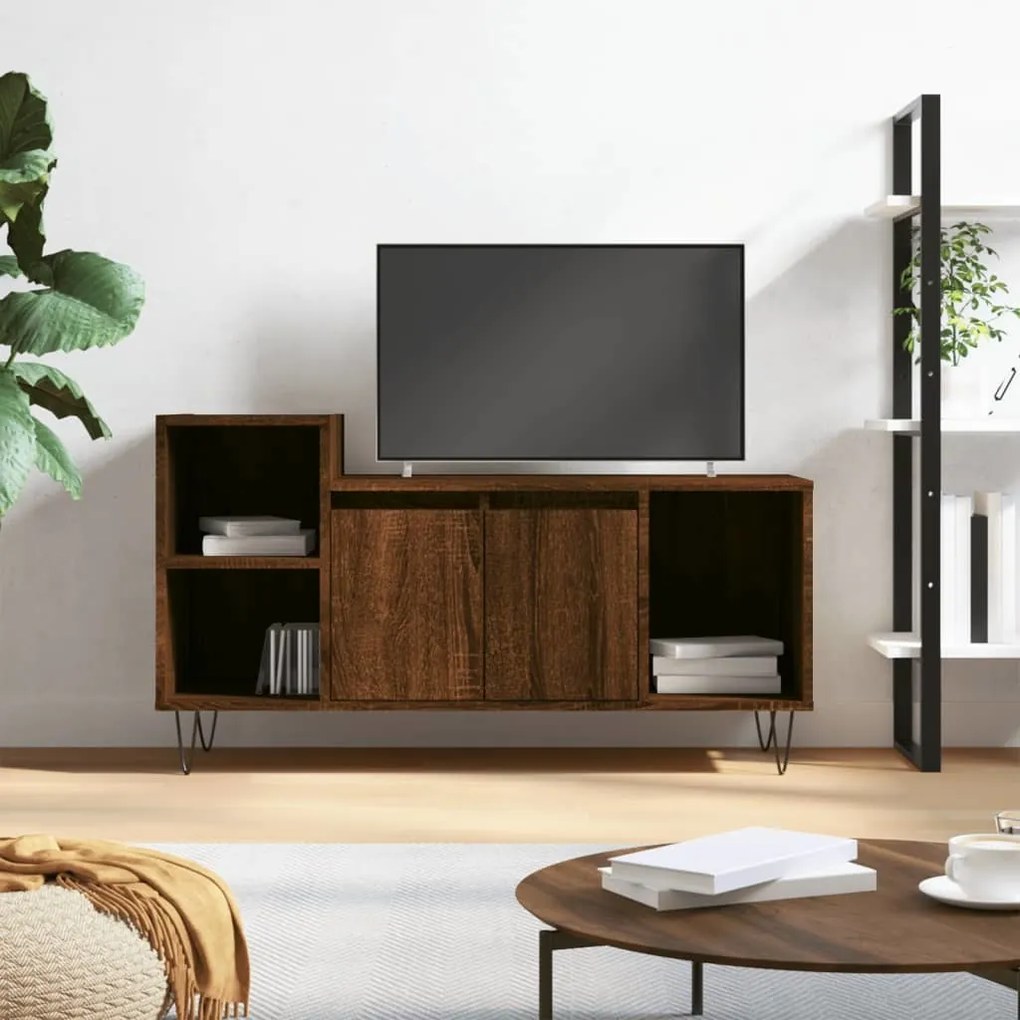 vidaXL TV skříňka 100x35x55 cm kompozitní dřevo [831316] Barva: Betonová šedá