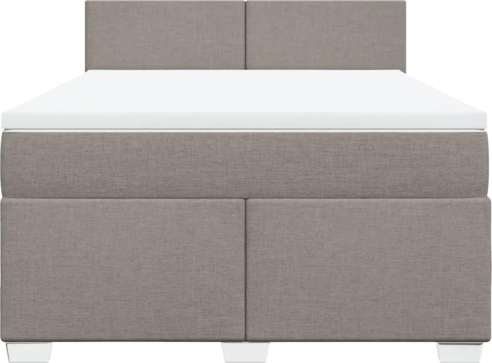 Box spring postel s matrací taupe 140x190 cm textil 3285880