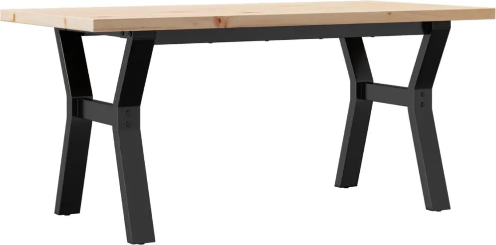 Konferenční stolek s Y rámem 100x50x45,5 cm borovice a ocel 3282776