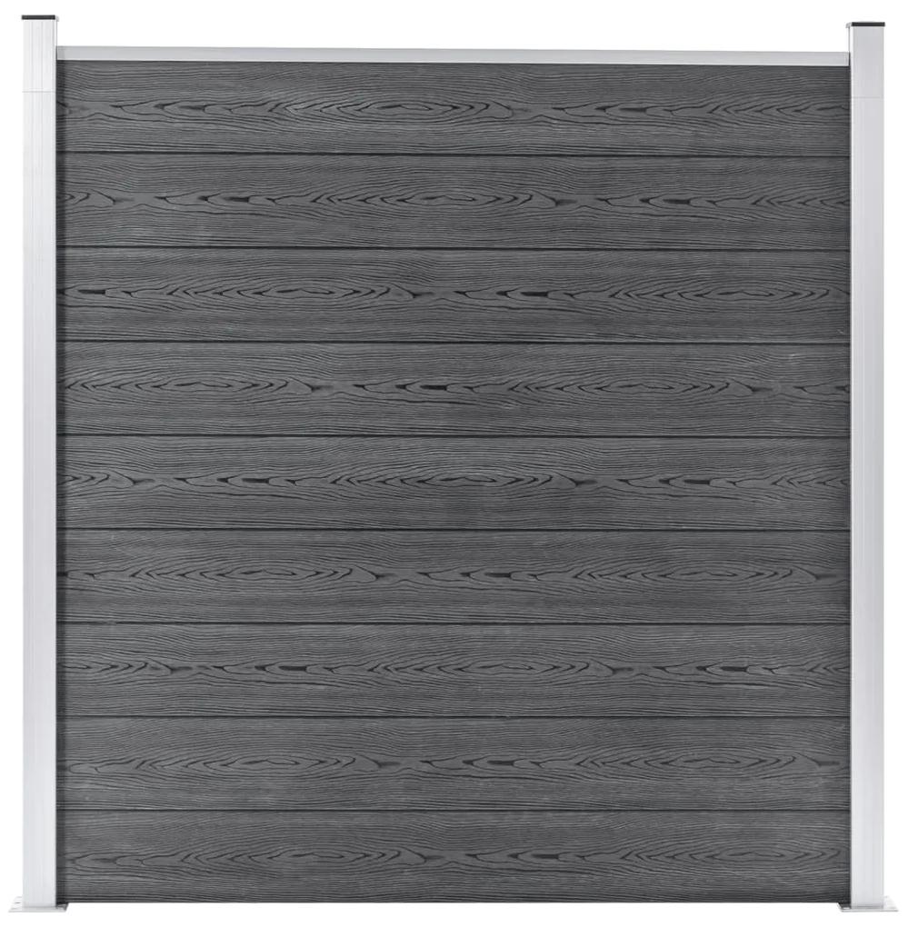 Zahradní plot dřevoplast 180 x 186 cm šedý,  49067