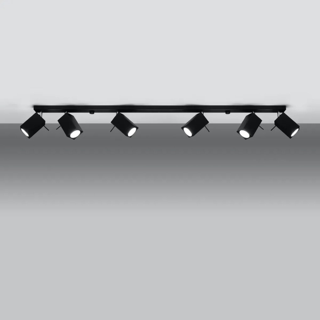 Sollux Lighting Stropní svítidlo MERIDA 6L Černá