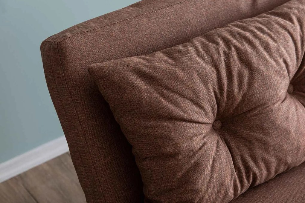 Designová rozkládací sedačka Hilarius 133 cm světle hnědá