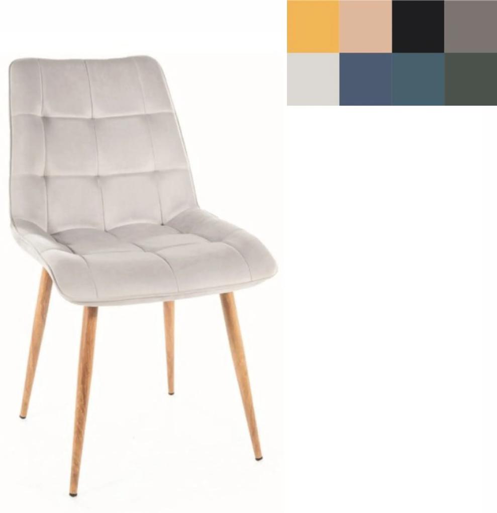 SIGNAL Jídelní židle - CHIC D Velvet, různé barvy na výběr Čalounění: granátová (Bluvel 86)
