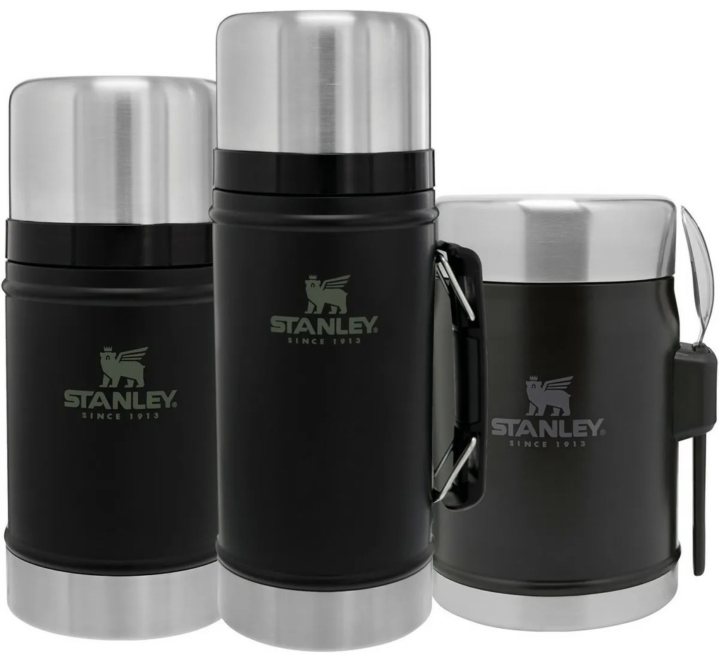 STANLEY termoska jídelní 400ml se lžící/vidličkou černá mat