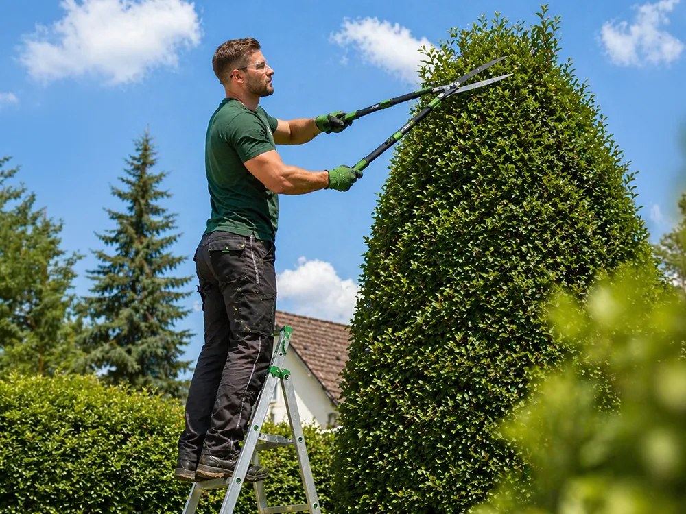 Teleskopické ruční nůžky na živý plot s nastavitelnou délkou pro keře, 96 cm, DIVODV