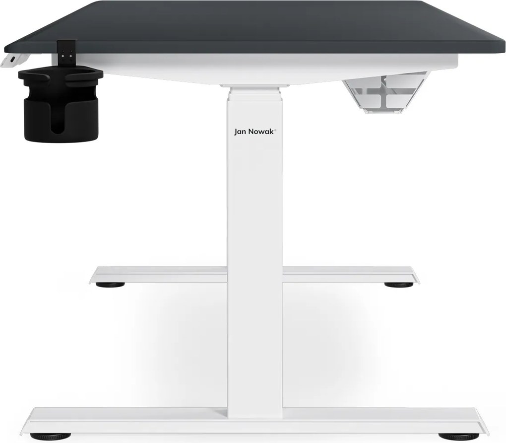 Elektrický stůl s nastavitelnou výškou ergonomický bílo-antracitový,1400x700 mm: ARIA