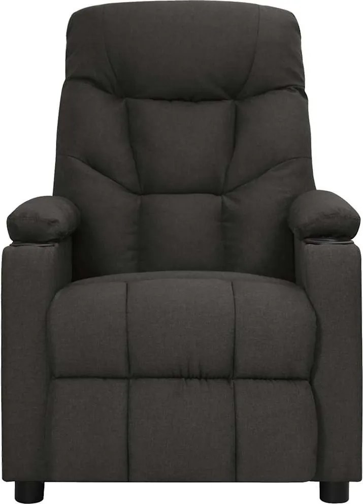 Elektrické masážní křeslo černé textil 3098829
