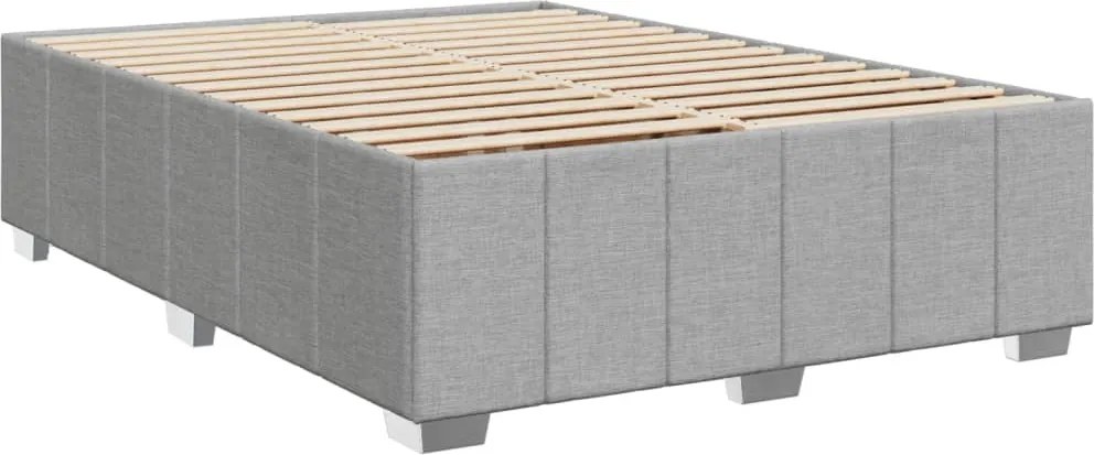 Rám postele bez matrace světle šedý 140 x 200 cm textil 3284839