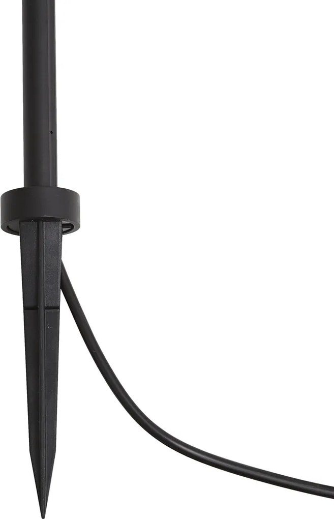Moderní zahradní reflektor 12V černý 10 cm vč. LED IP65 - Voltaire Lino