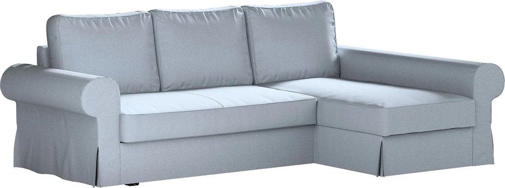 Potah na pohovku IKEA Backabro rozkládací se šezlongem barva modrá látka pletený vzor
