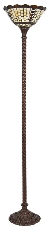 Stojací lampa Tiffany Odyle – 38x186 cm