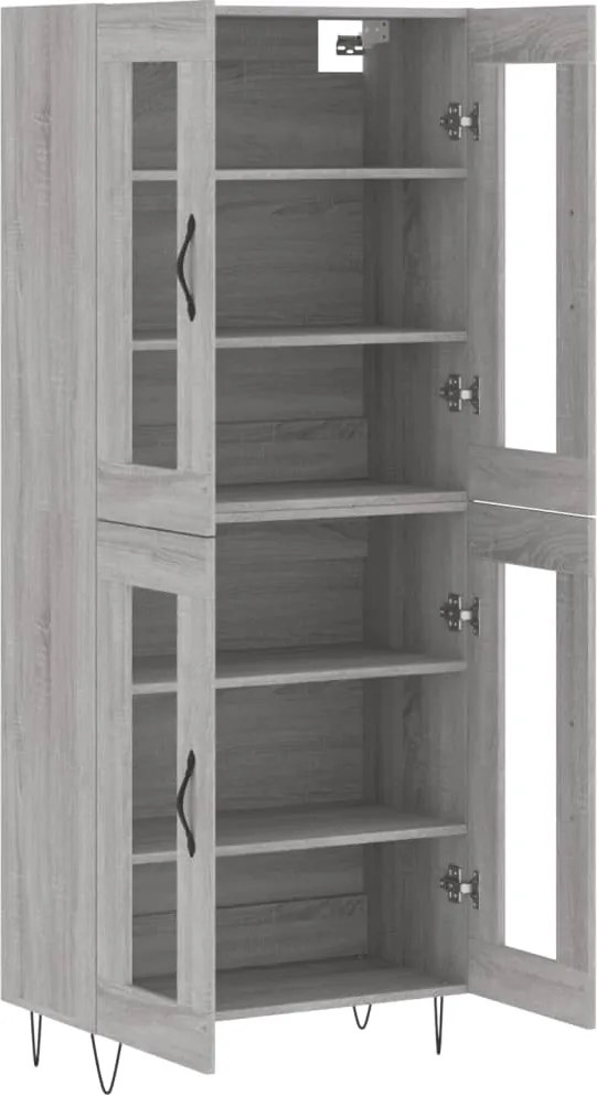 Skříň highboard šedá sonoma 69,5 x 34 x 180 cm kompozitní dřevo 3198311