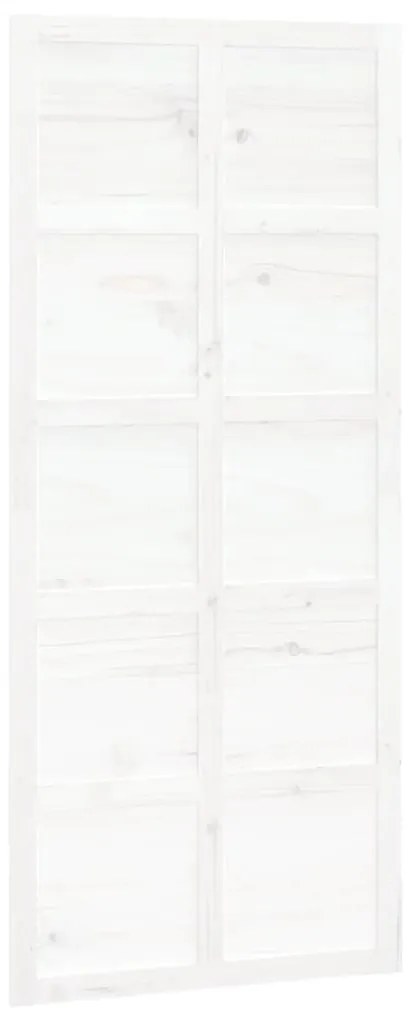 vidaXL Posuvné dveře bílé 90 x 1,8 x 214 cm masivní borové dřevo