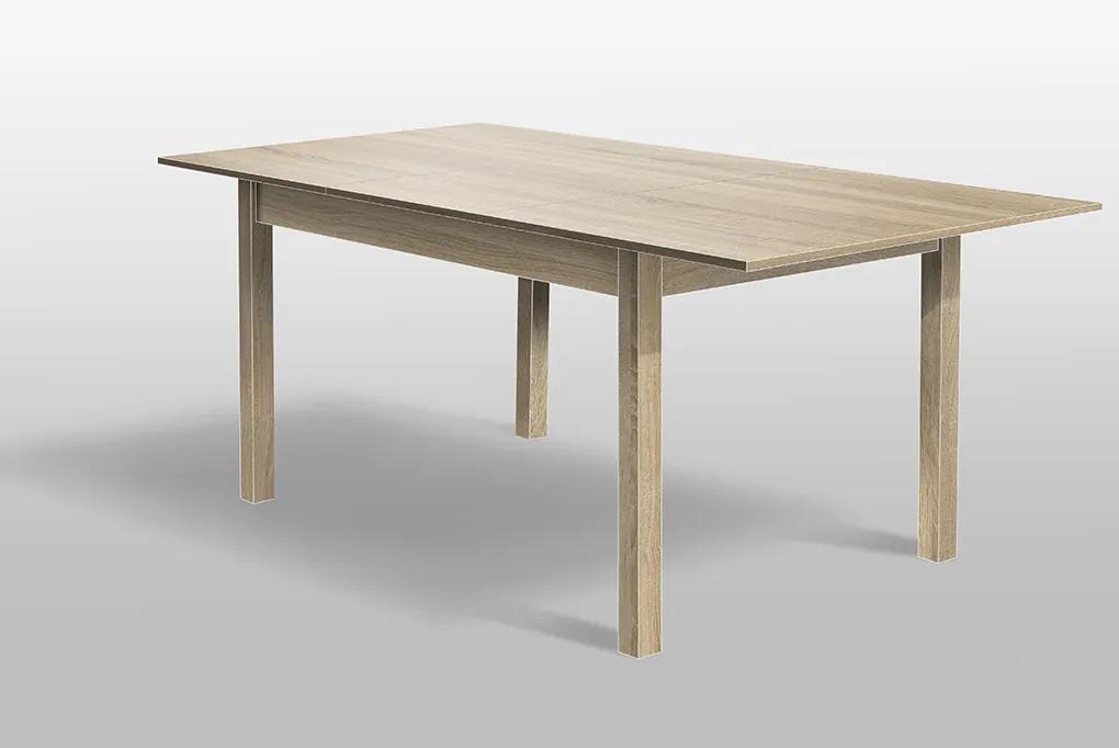 Jídelní stůl s rozkladem 160x90 cm / 18mm barva lamina: dub sonoma