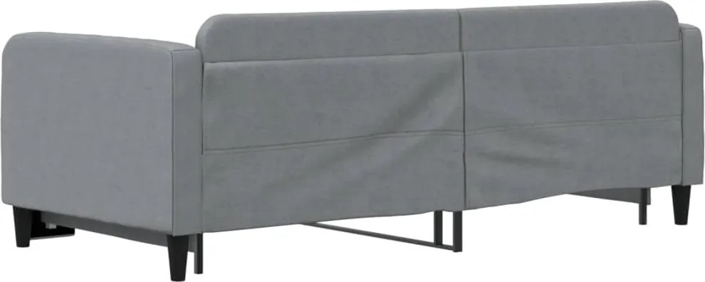 Válenda s přistýlkou světle šedá 90 x 200 cm textil 3196816