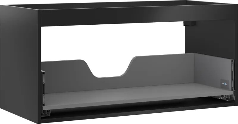 Mexen Box-A, závěsná skříňka 100 cm, 1 zásuvka, černá matná, 91AX0-1000-470-1-71