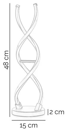 ONLI - LED Stolní lampa DNA LED/12W/230V 4000K 48,5 cm stříbrná