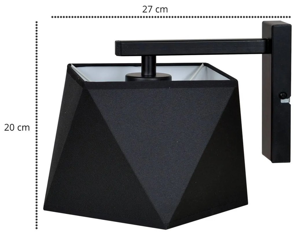 Nástěnné svítidlo Diamond, 1x textilní stínítko (výběr z 5 barev)